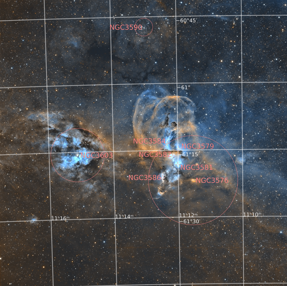 The Statue of Liberty Nebula (NGC 3576) | Caleb Astro